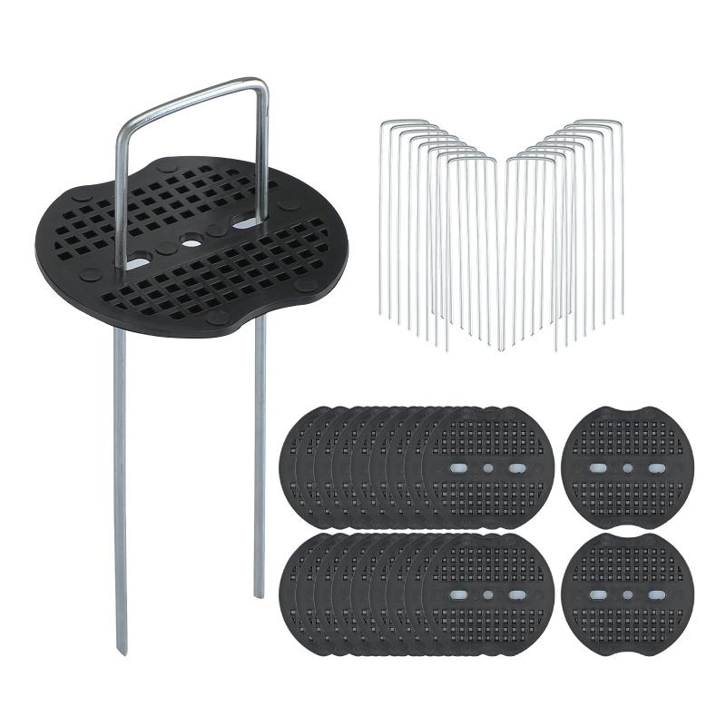 【楽天市場】【YUTAWEI】Uピン杭 黒丸付 人工芝 防草シート マルチシート 固定用 おさえピン (30本,50本,100本セット) (長さ10cm,15cm,20cm)：亥子屋商店 ...