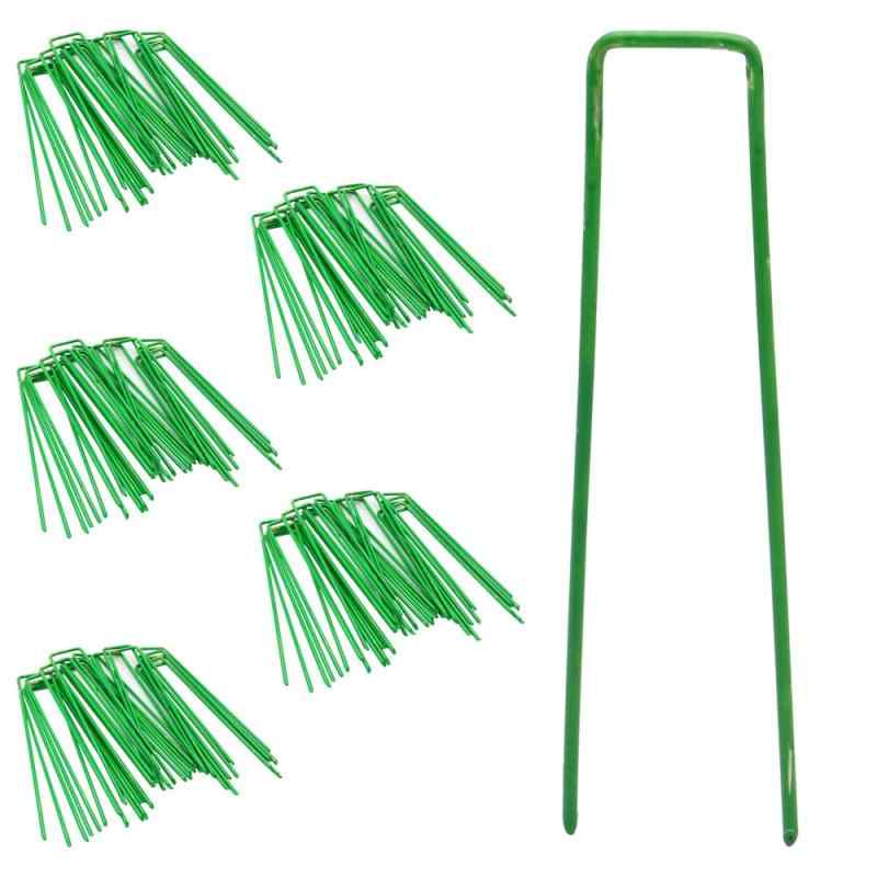 【楽天市場】100本セット おさえピン 人工芝 農業用ネット 防草シート固定用 馴染むグリーン U字型 設置簡単：亥子屋商店（INOKOYA）