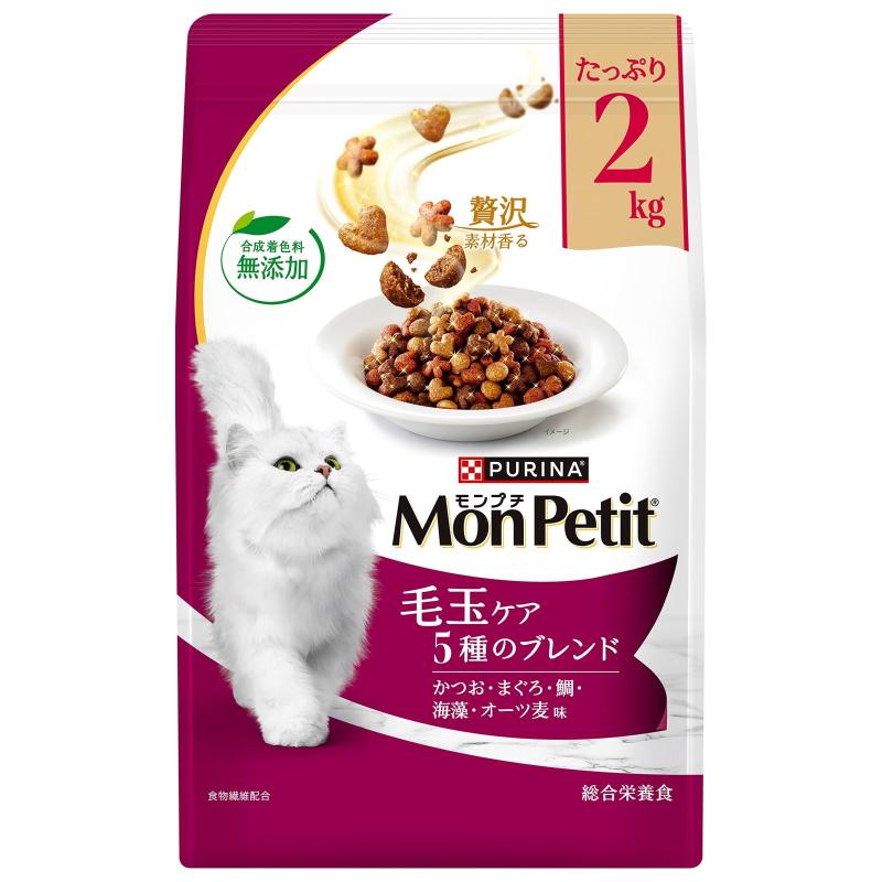 【楽天市場】モンプチ キャットフード バッグ ドライ 毛玉ケア 5種のブレンド：亥子屋商店（INOKOYA）
