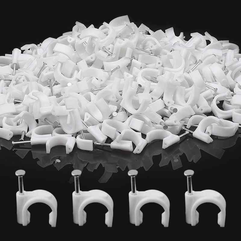 【楽天市場】ケーブルステップル 100個セット 6mm/7mm/8mm/10mm 配線止め コード止め 釘止めタイプ ケーブルクリップ コード ケーブル ステップル クランプ ホルダー 固定爪 ...