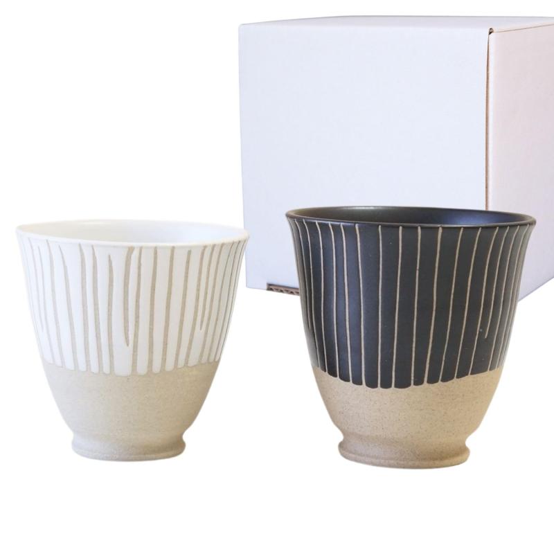 【楽天市場】夫婦茶碗 ギフト 有田焼 ペア セット 東原窯 丸十草 黒+白：亥子屋商店（INOKOYA）