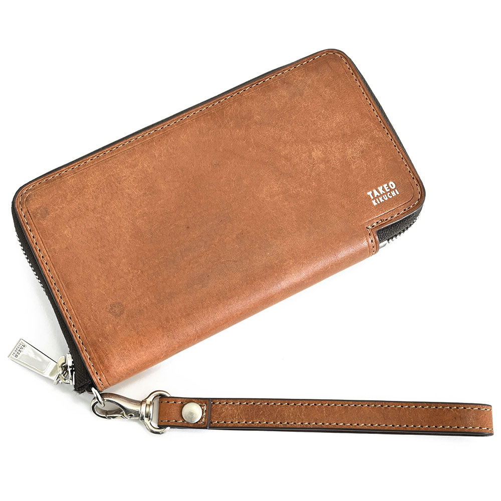 【楽天市場】タケオキクチ 財布 長財布 スマホ財布 ラウンドファスナー 茶(ブラウン) TAKEO KIKUCHI 780606 メンズ 紳士 ...