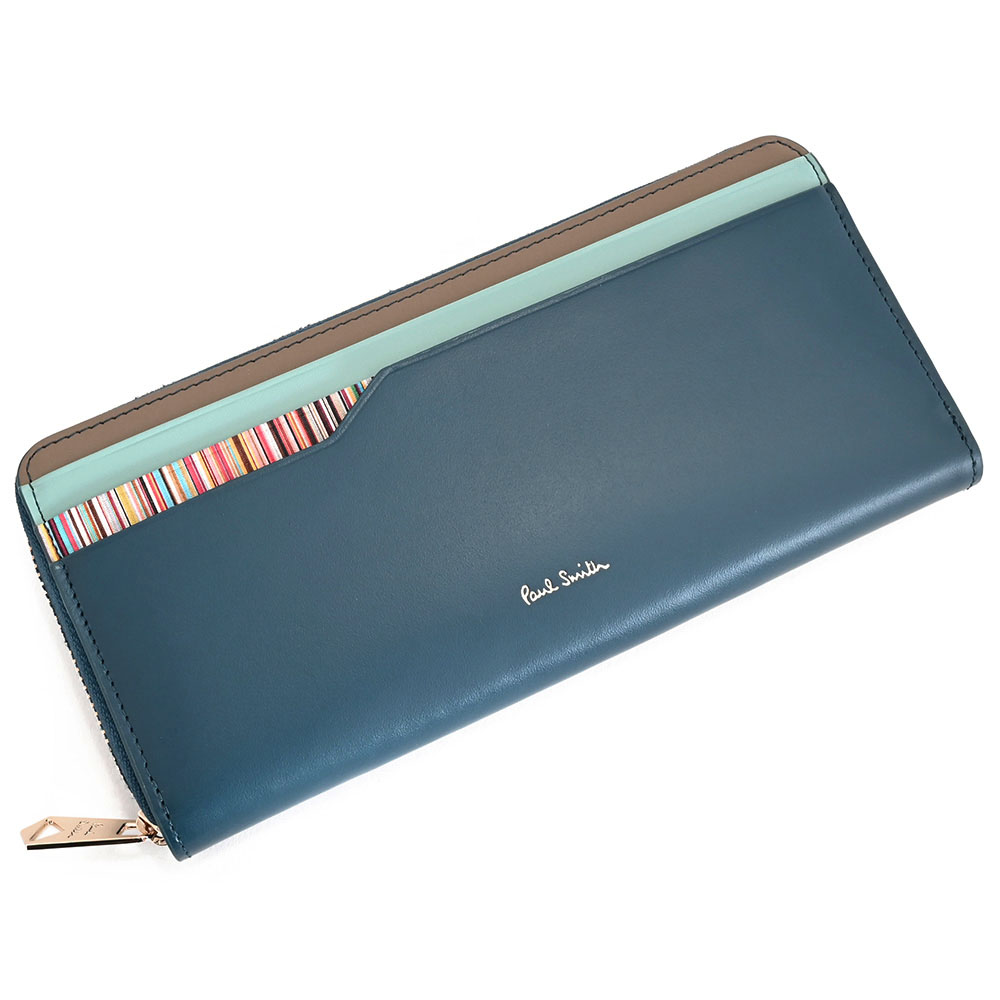 【楽天市場】展示品箱なし ポールスミス 財布 長財布 ラウンドファスナー ターコイズ Paul Smith bps375-35 メンズ 紳士：インスピレーション