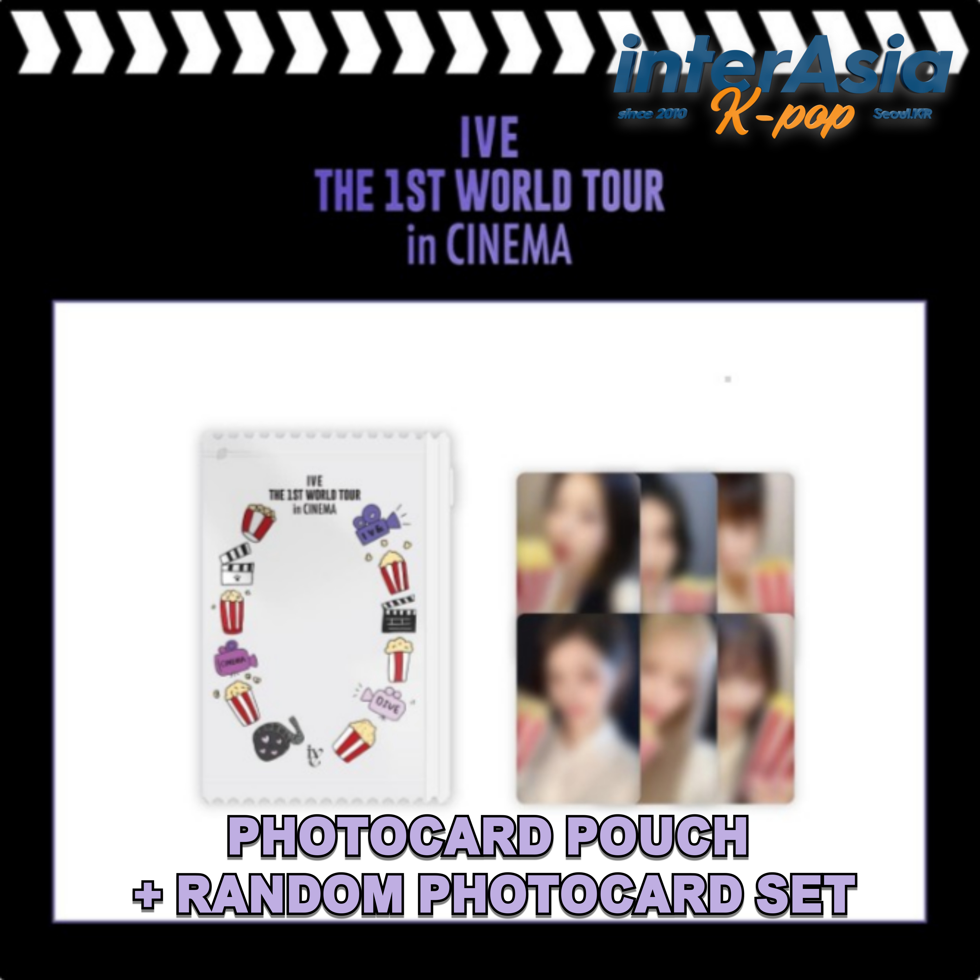 【楽天市場】IVE - PHOTOCARD POUCH + RANDOM PHOTOCARD SET 【THE 1ST WORLD TOUR in CINEMA】 POP-UP STORE ...
