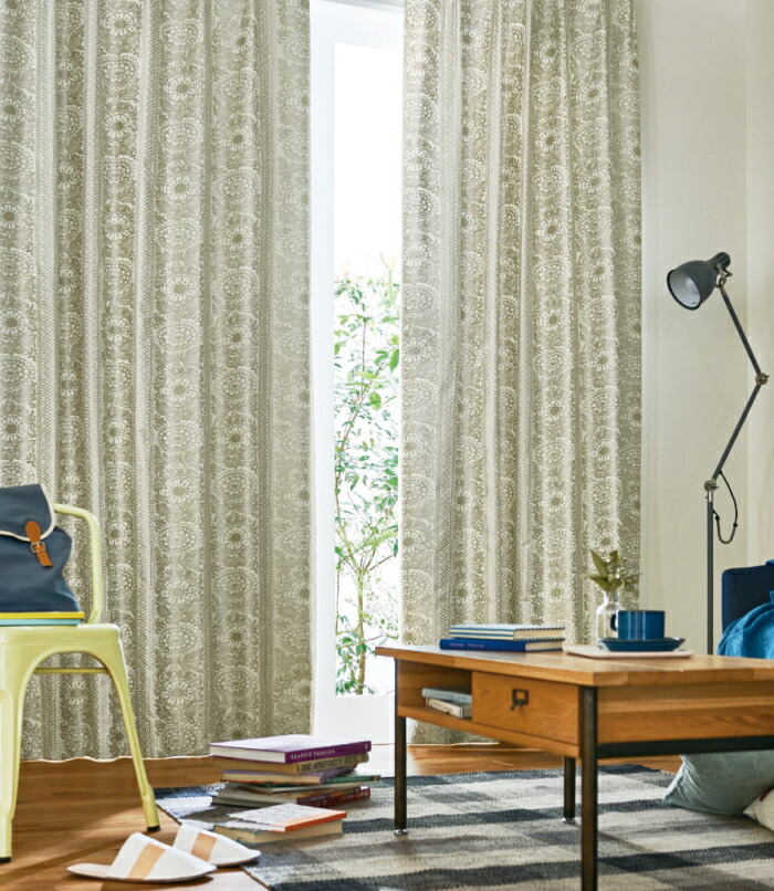 【楽天市場】フィンレイソン カーテン Finlayson タイミ K0193～K0194 ウッシャブル 遮光2級 約1.5倍ヒダ 二ツ山縫製 ...