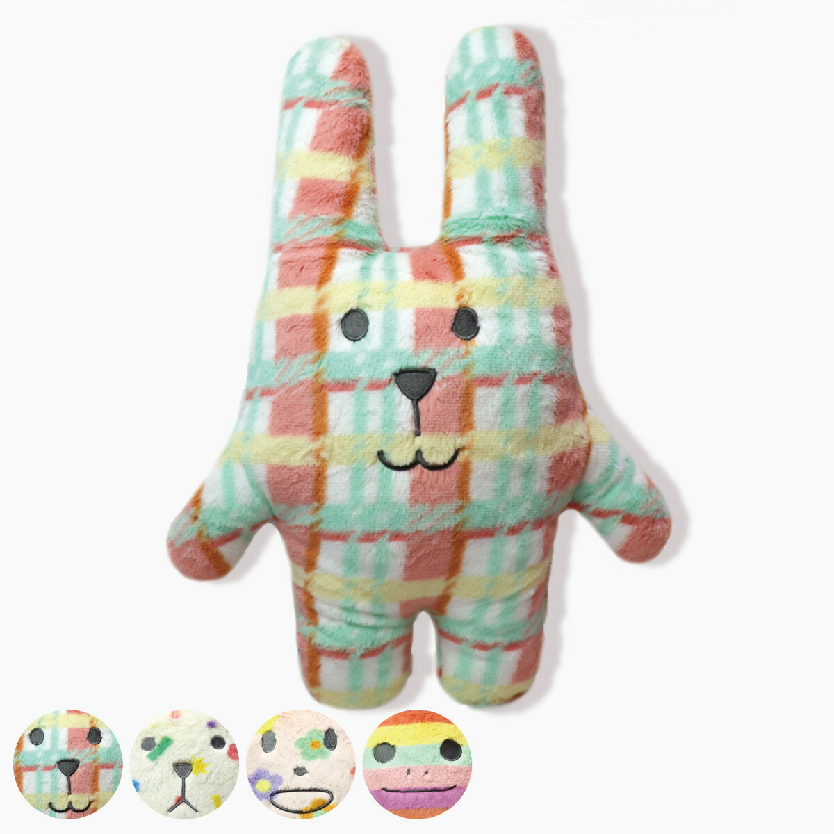 【楽天市場】CRAFTHOLIC kodomoピロー LEALEA CRAFT （ クラフトホリック ぬいぐるみ 枕 まくら 無地 チェック ボーダー 花柄 うさぎ くま ねこ サル 雑貨 ...