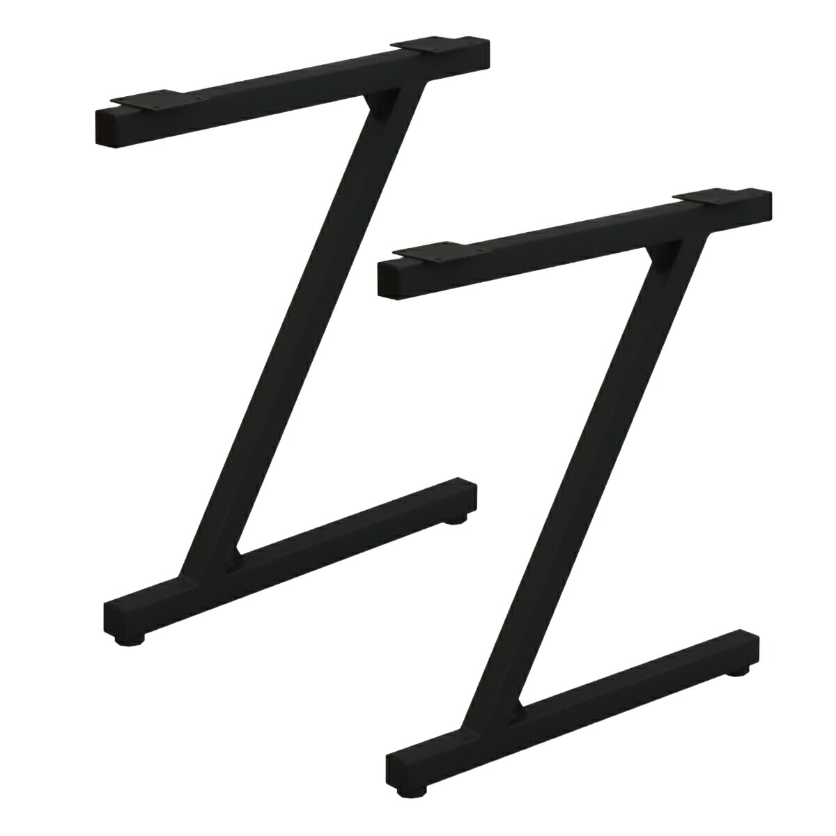 【楽天市場】テーブル脚 2本入り 高さ67cm Z型 テーブルキッツ スチール （ 送料無料 脚のみ テーブル デスク 足 脚 パーツ 部品 幅63cm 黒 ブラック マット アイアン風 ...