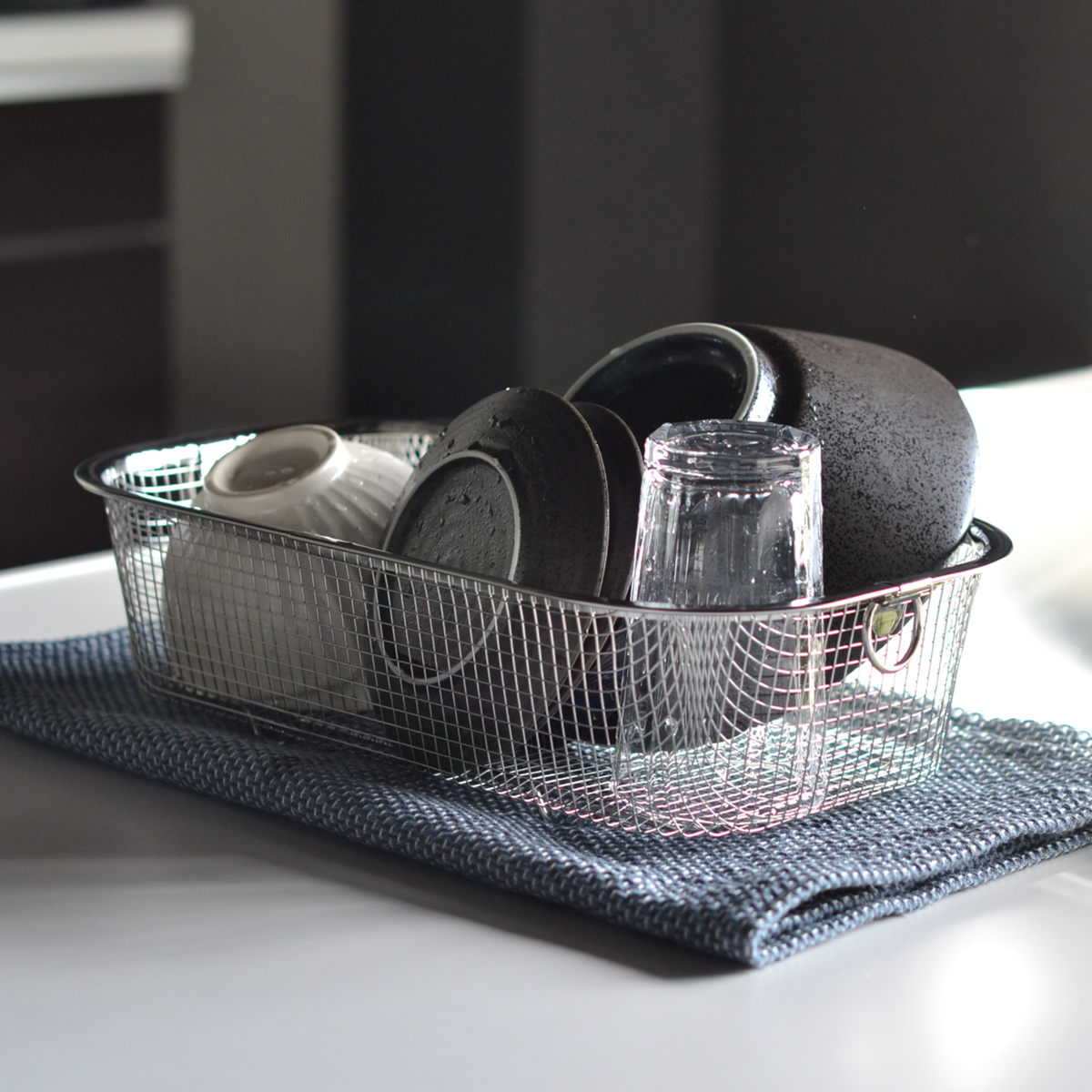 【楽天市場】【レビュー特典付き】 ビーワーススタイル すっきり暮らす水切りかご 深型 （ 水切りラック 日本製 ステンレス 水切りかご 水切り ...