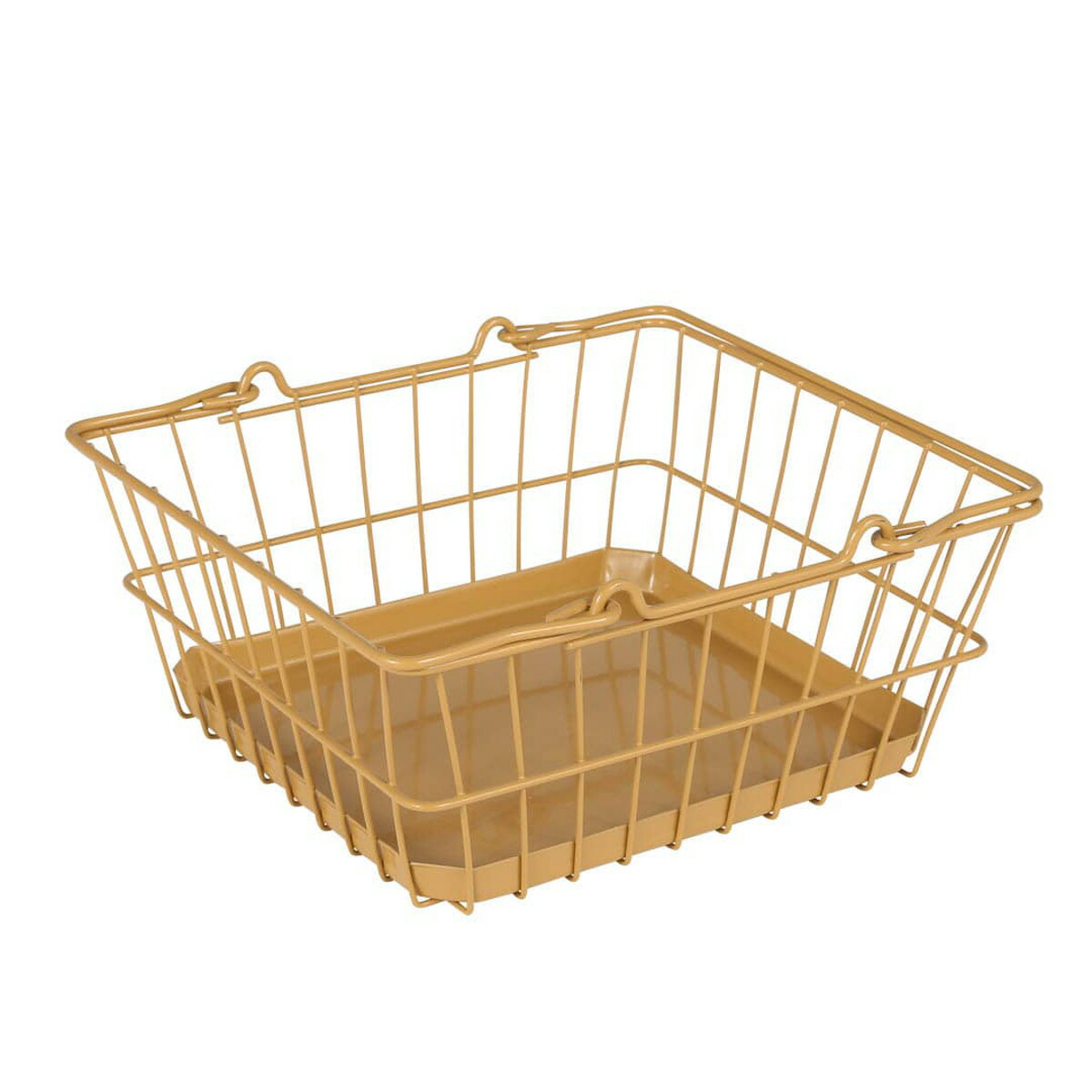 【楽天市場】レジかご ダルトン SQUARE BASKET TRAY SAND BEIGE バスケット 幅25.5×奥行23×高さ11.5cm （ DULTON 収納バスケット ワイヤー ...