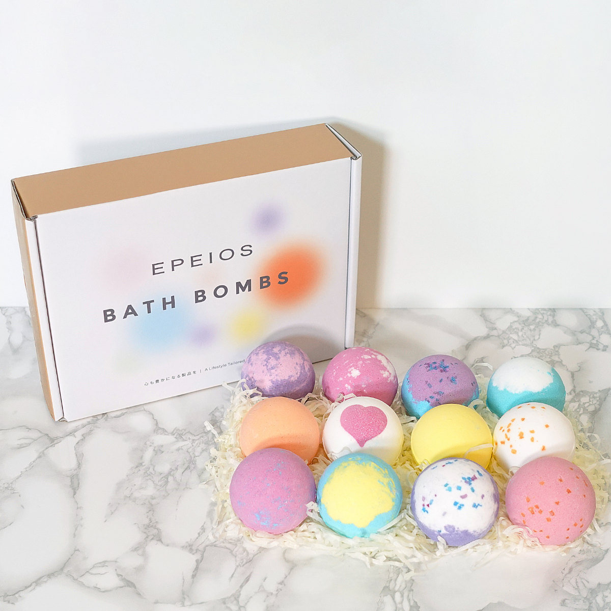【楽天市場】EPEIOS バスボム 12個 入浴剤 ギフト （ ギフトセット 12個セット バスボール プレゼント 贈り物 おしゃれ かわいい 女性 お風呂 入浴 バスグッズ 詰め合わせ ...