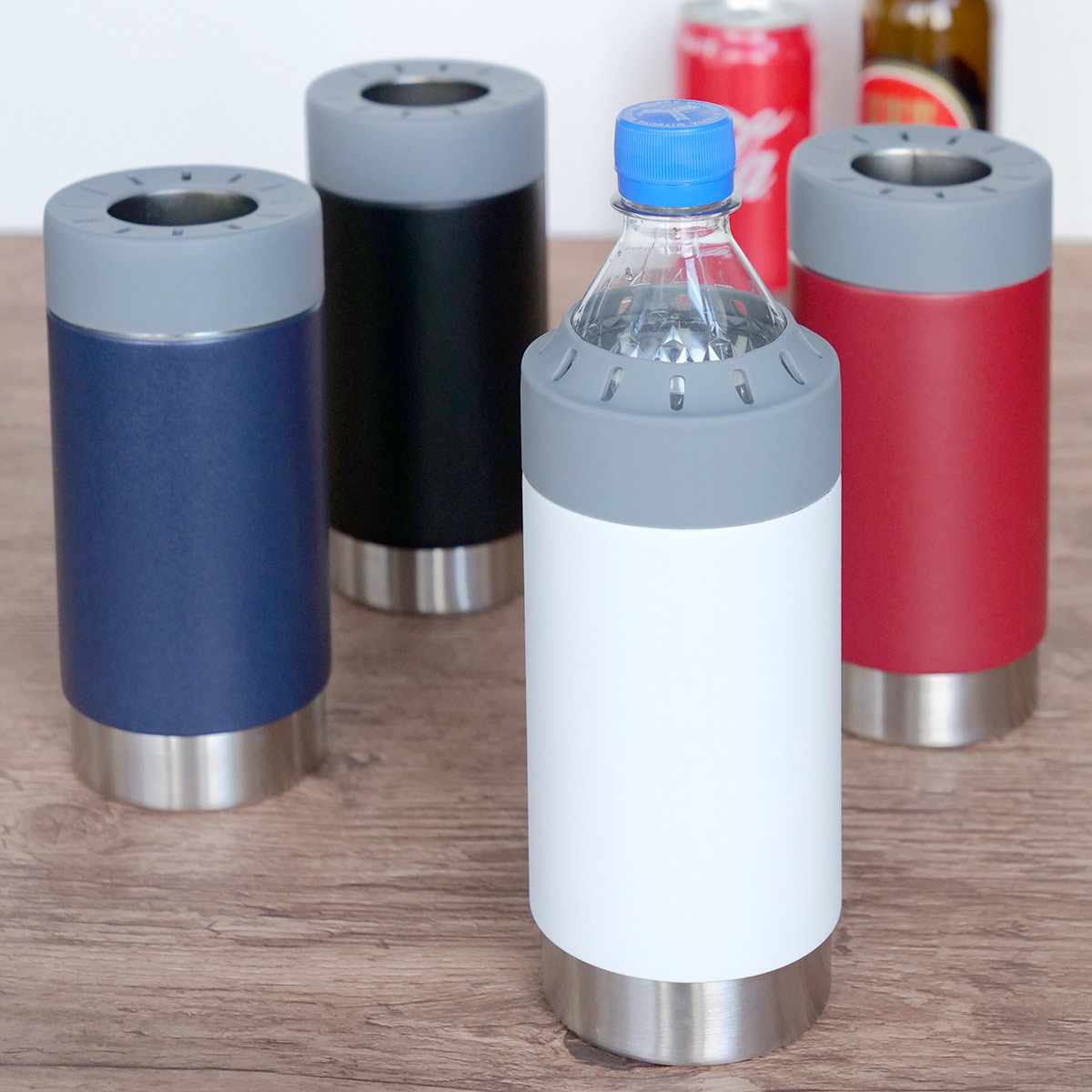 【楽天市場】ペットボトルホルダー 640ml zalatto ボトルホールドサーモタンブラー ステンレス （ タンブラー ボトルクーラー コップ 保冷 保温 真空二重構造 ペットボトルカバー ...