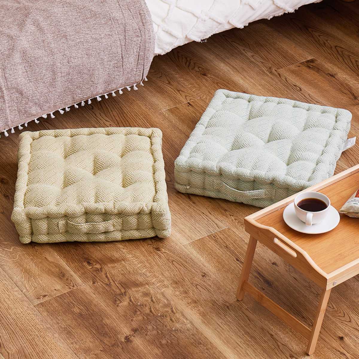 【楽天市場】クッション インド綿クッキークッション アルト 42×42×10cm （ インド綿 正方形 座布団 四角 フロアクッション シート ...