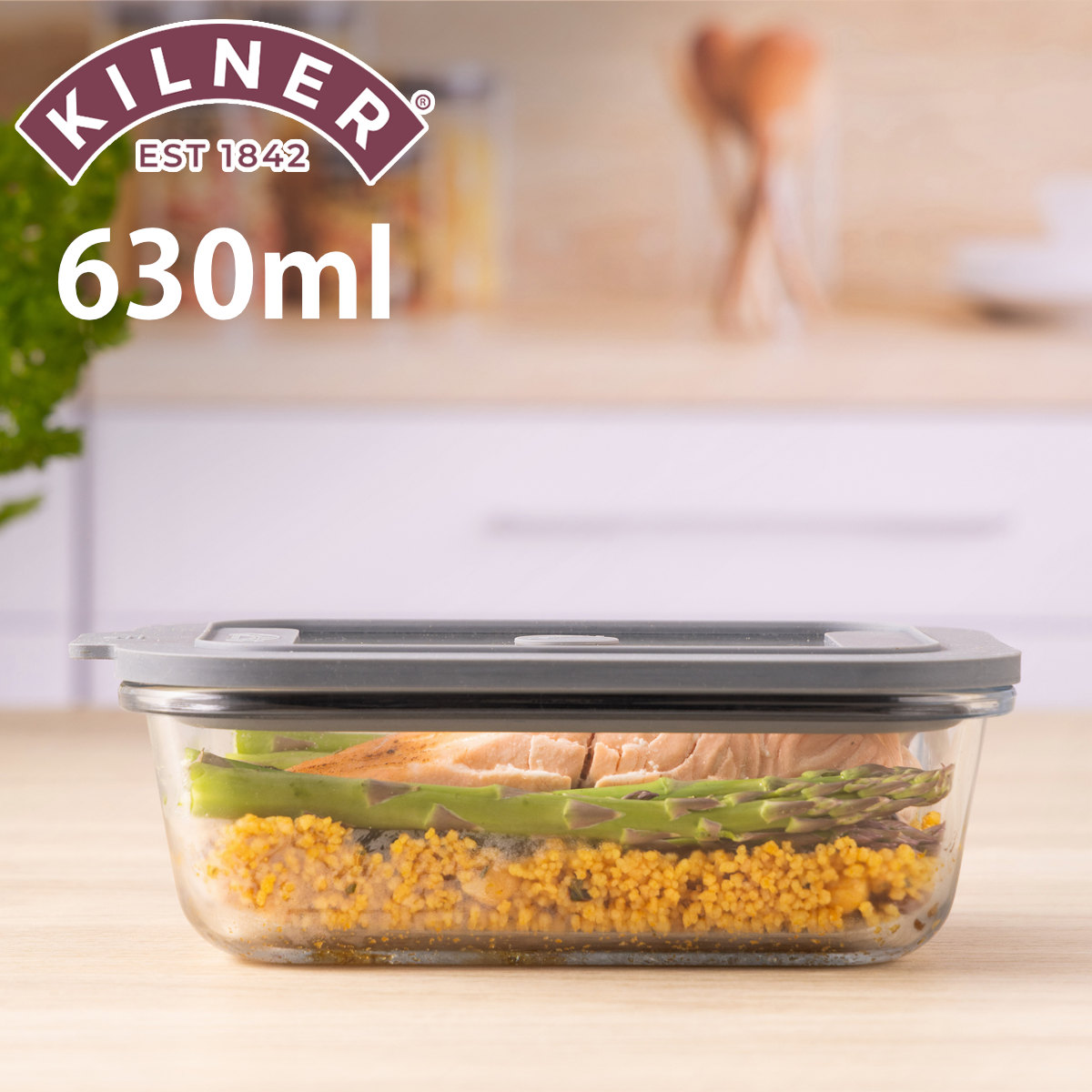 【楽天市場】保存容器 KILNER 630ml New Fresh Storage Rectangle （ キルナー 密閉 密閉容器 ガラス ...