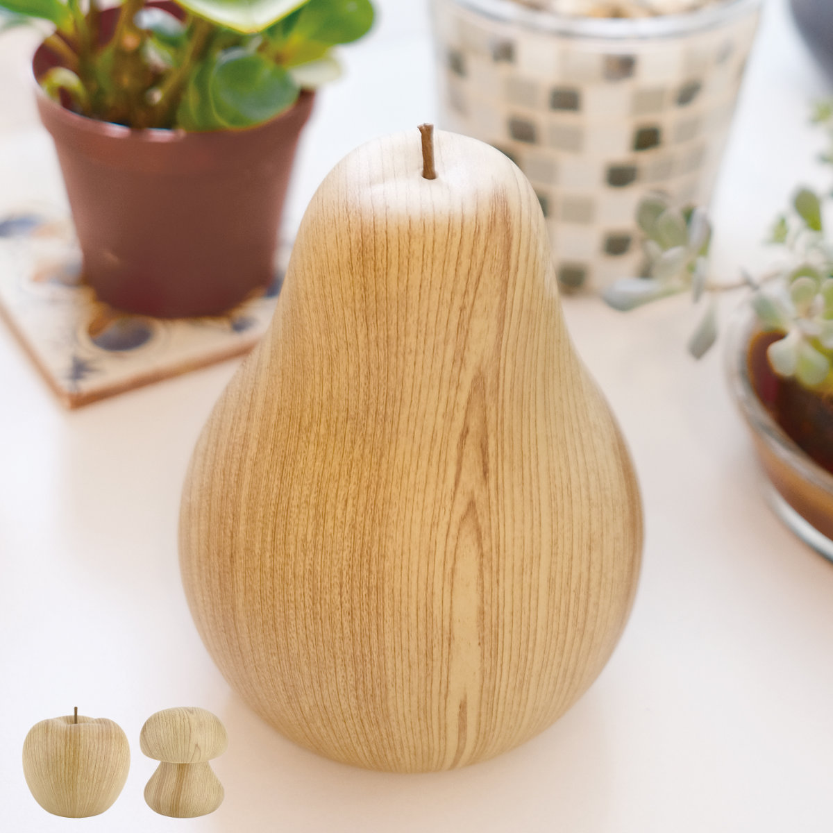 【楽天市場】オブジェ 北欧風木調マネーバンク 陶器 （ 貯金箱 マネーボックス コイン マネーバンク コイン入れ コインバンク 貯金 小銭 北欧 木製風 フルーツ 果物 置物 ゴム栓付き 硬貨 ...