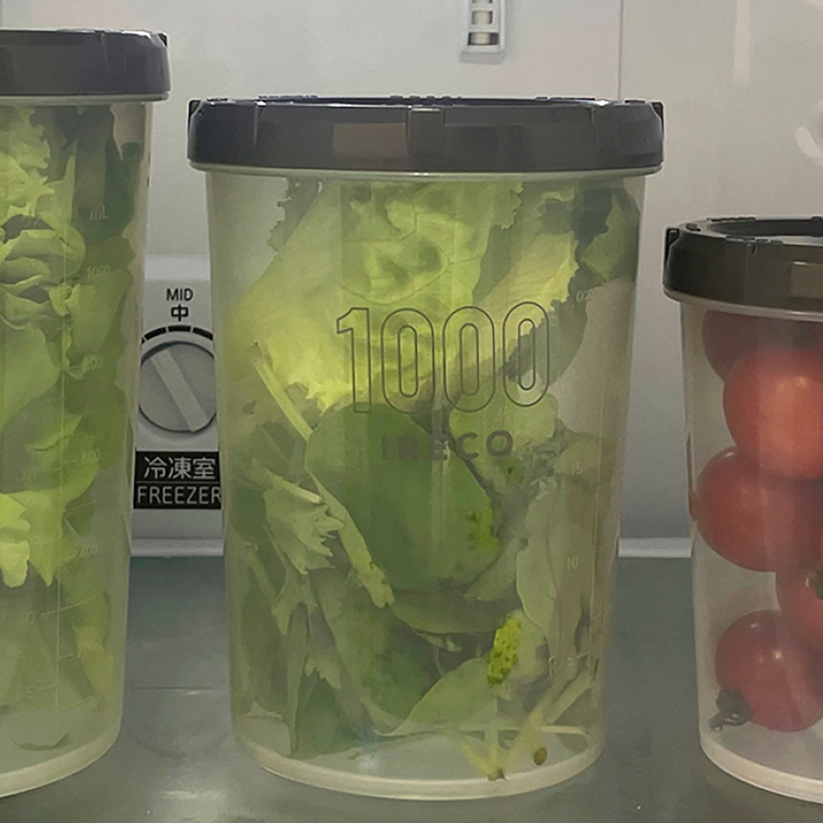 【楽天市場】保存容器 IRECO 食品保存容器 Mサイズ 1L （ キャニスター プラスチック容器 フードストッカー 日本製 丸型 深型 ...