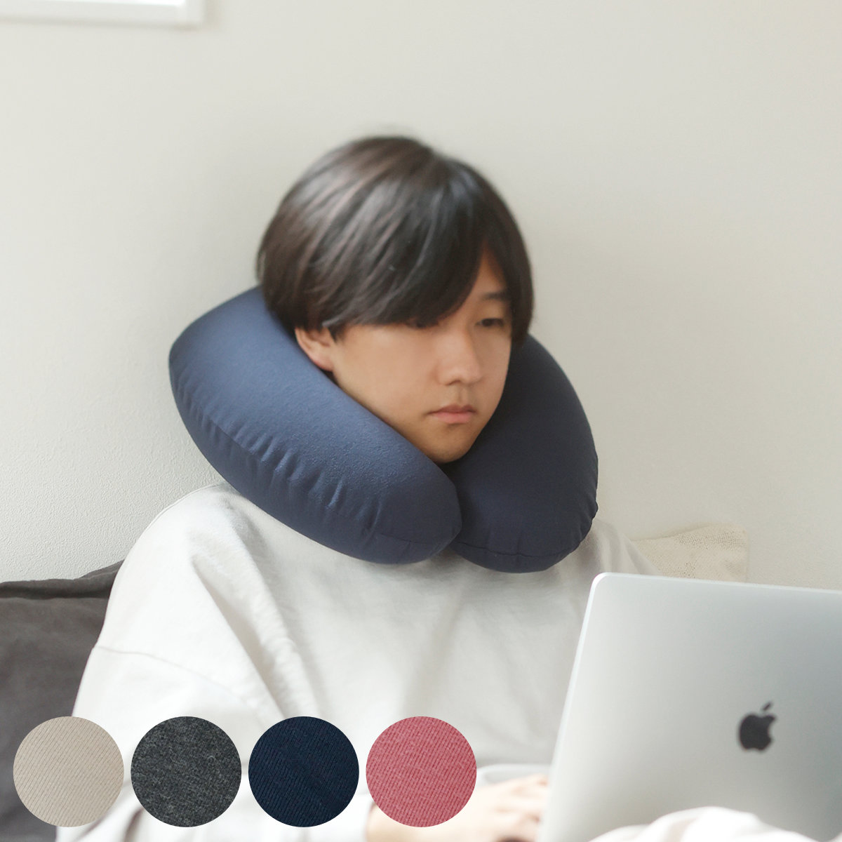 【楽天市場】marna マーナ fuu ネックピロー S49 （ 車用 飛行機 エアー 車 コンパクト 折りたたみ 洗える トラベルグッズ 子供 大人 エアピロー おしゃれ 持ち運び 旅行 ...