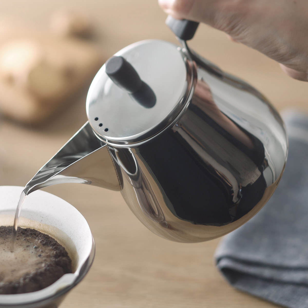 【楽天市場】marna マーナ Readyto ドリップケトル K792 （ ケトル 600ml おしゃれ 持ち運び 直火 ガス対応 IH対応 食洗機対応 やかん ステンレス ih シンプル ...