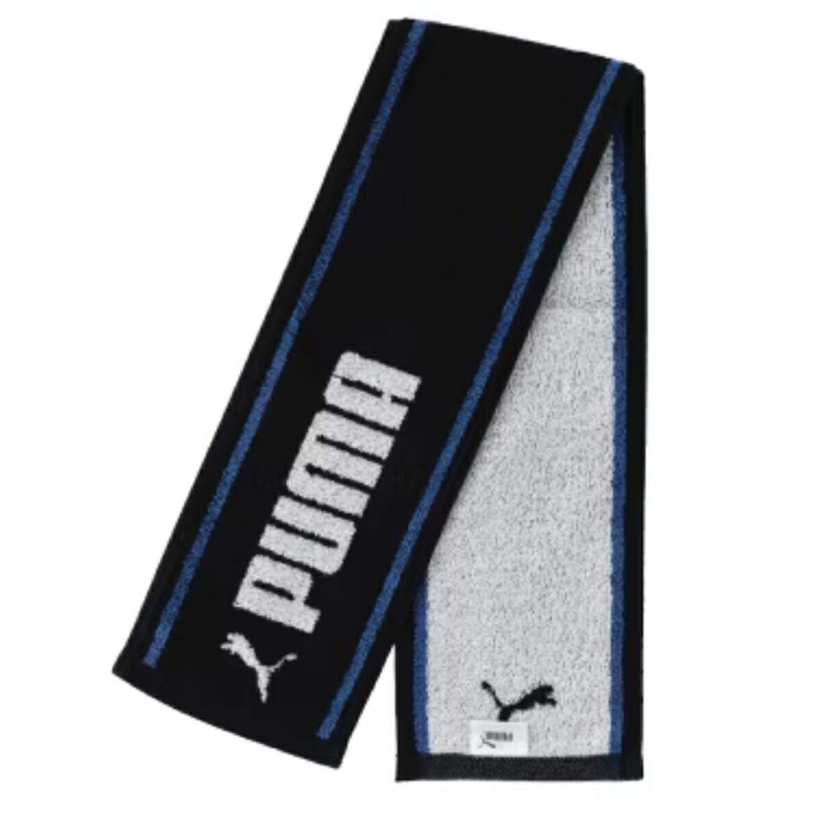 【楽天市場】ロングタオル スリム PUMA プーマ ブラック （ スポーツ タオル 汗拭き マフラータオル スポーツブランド ロゴ 運動 ジム ...