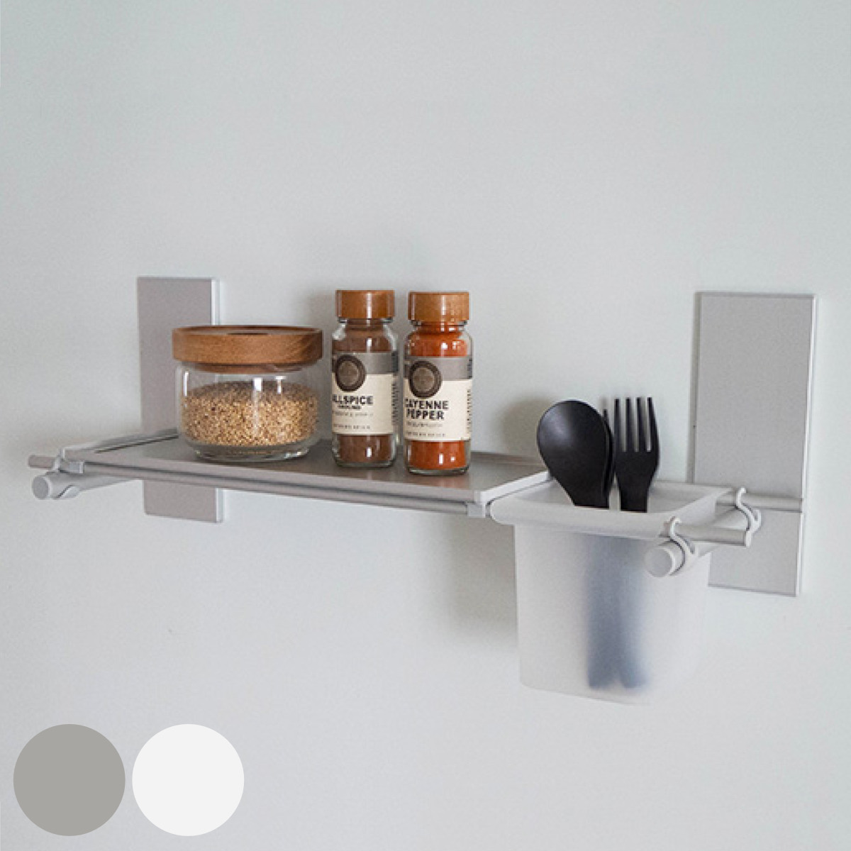 【楽天市場】マグネット 収納 BLAVO ポケット トレイ セット ブラボ （ 調味料ラック スパイスラック 磁石 小物トレー ホルダー カトラリーポケット 調味料スタンド 調味料収納 ボトル ...