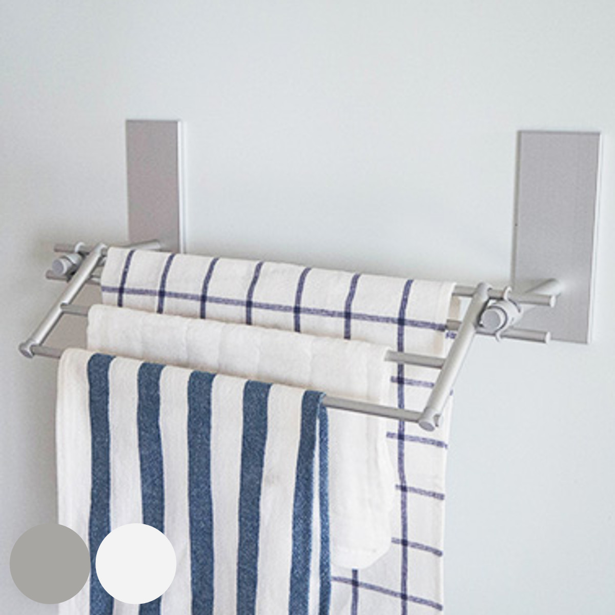【楽天市場】マグネット 収納 BLAVO ふきんかけセット ブラボ （ 布巾掛け タオルバー タオルハンガー ふきんハンガー 折りたたみ 磁石 タオル掛け タオルホルダー 冷蔵庫 洗面所 横 ...