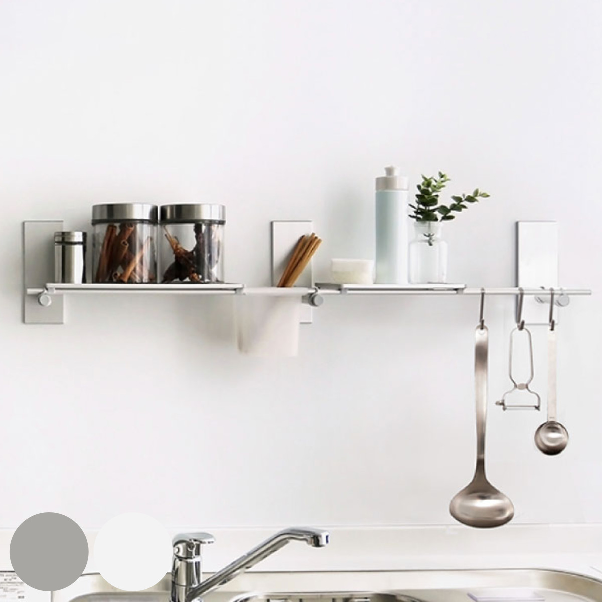 【楽天市場】マグネット 収納 BLAVO ブラボーセット フック トレイ ポケット ブラボ （ キッチン収納 キッチンツール 調味料ラック カトラリーポケット S字フック 磁石 壁面収納 壁 ...