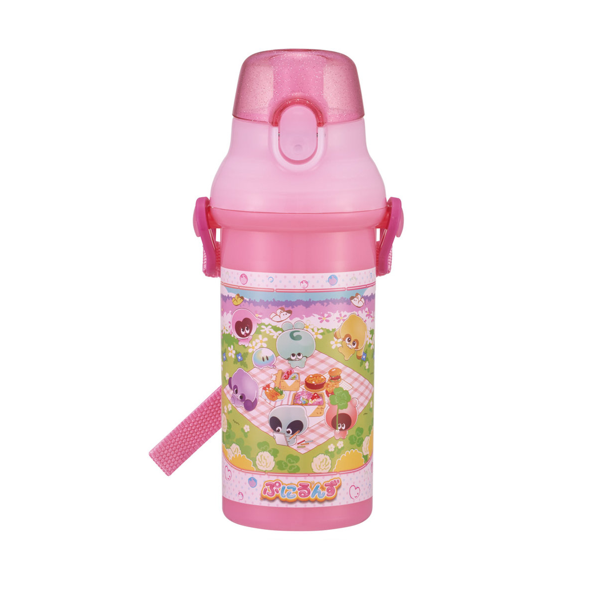 【楽天市場】水筒 480ml 抗菌直飲プラボトル ぷにるんず （ 子供用 抗菌 プラスチック製 ダイレクトボトル 直飲み ワンタッチ 日本製 抗菌加工 AG 銀 ショルダーベルト付き 広口 ...