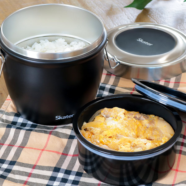 【楽天市場】保温弁当箱 丼 ステンレス SKATER 2段 830ml 弁当箱 ランチジャー （ 保温 保冷 お弁当箱 ランチボックス 男性 軽量 スケーター ロゴ 保温弁当 あったか弁当 ...
