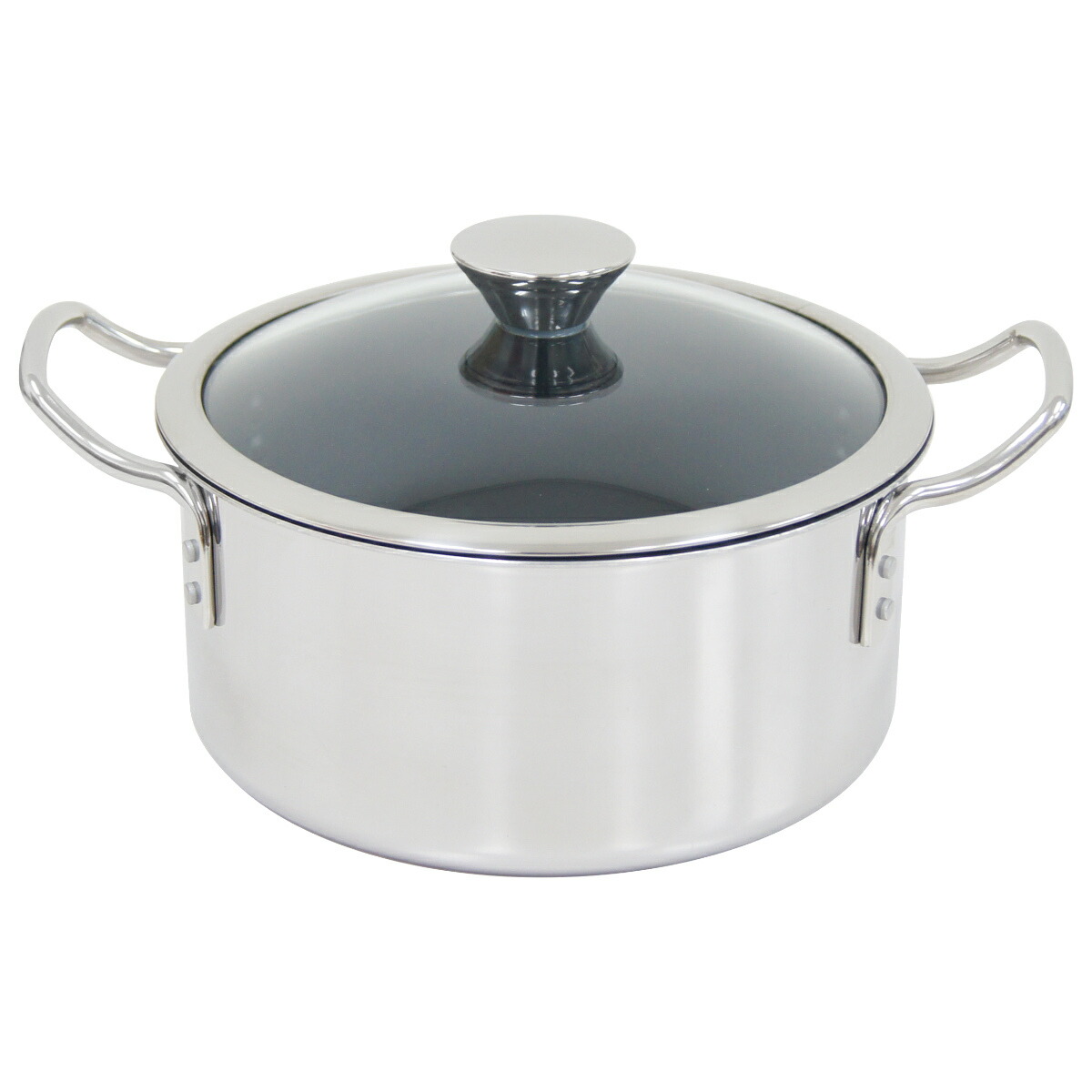 【楽天市場】両手鍋 20cm IH対応 ステンレス製 IHデュオ UMIC ユミック 日本製 （ ガス火対応 深型両手鍋 調理器具 20センチ 両手なべ なべ 鍋 IH対応片手鍋 ガラス蓋付き ...