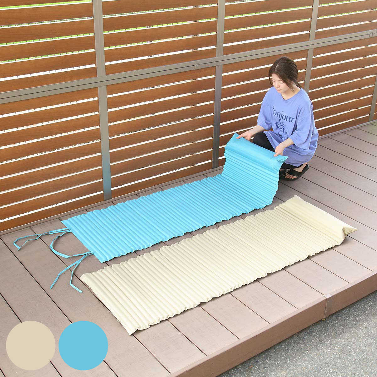 【楽天市場】キャンプマット 60×176.5cm リラックスマット 枕付き （ レジャーマット シート マット 軽量 折りたたみ ごろ寝 昼寝 ...