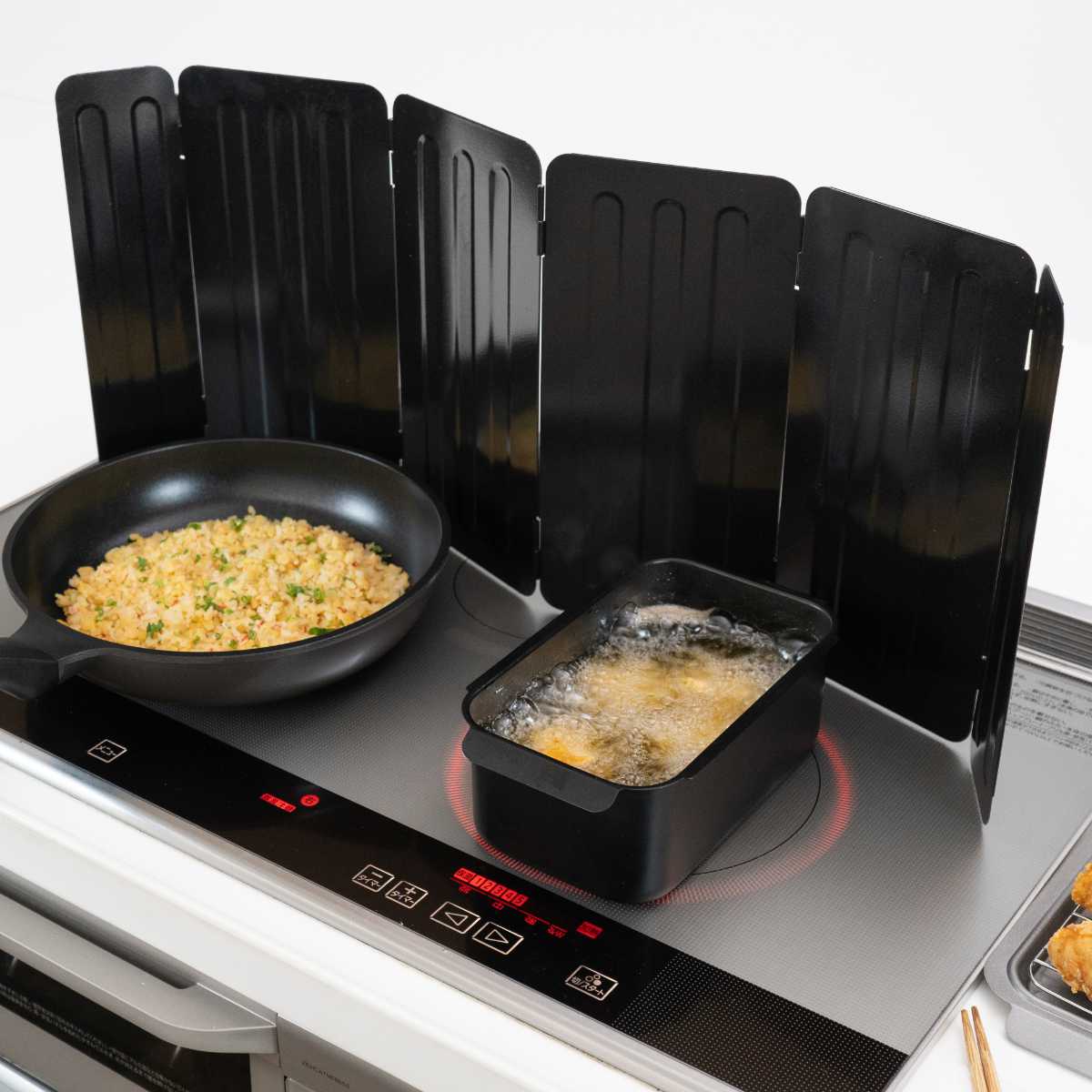 【楽天市場】レンジガード ポコフリット オイルガード 6面 （ フッ素コート 使うときだけ コンパクト 折りたたみ ih ガスコンロ コンロ ...