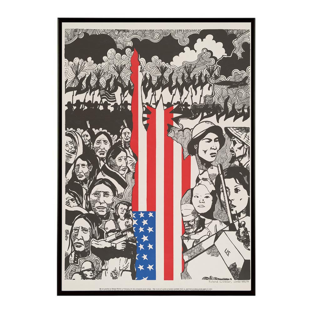 【楽天市場】Poster showing composite drawing juxtaposing North American ...