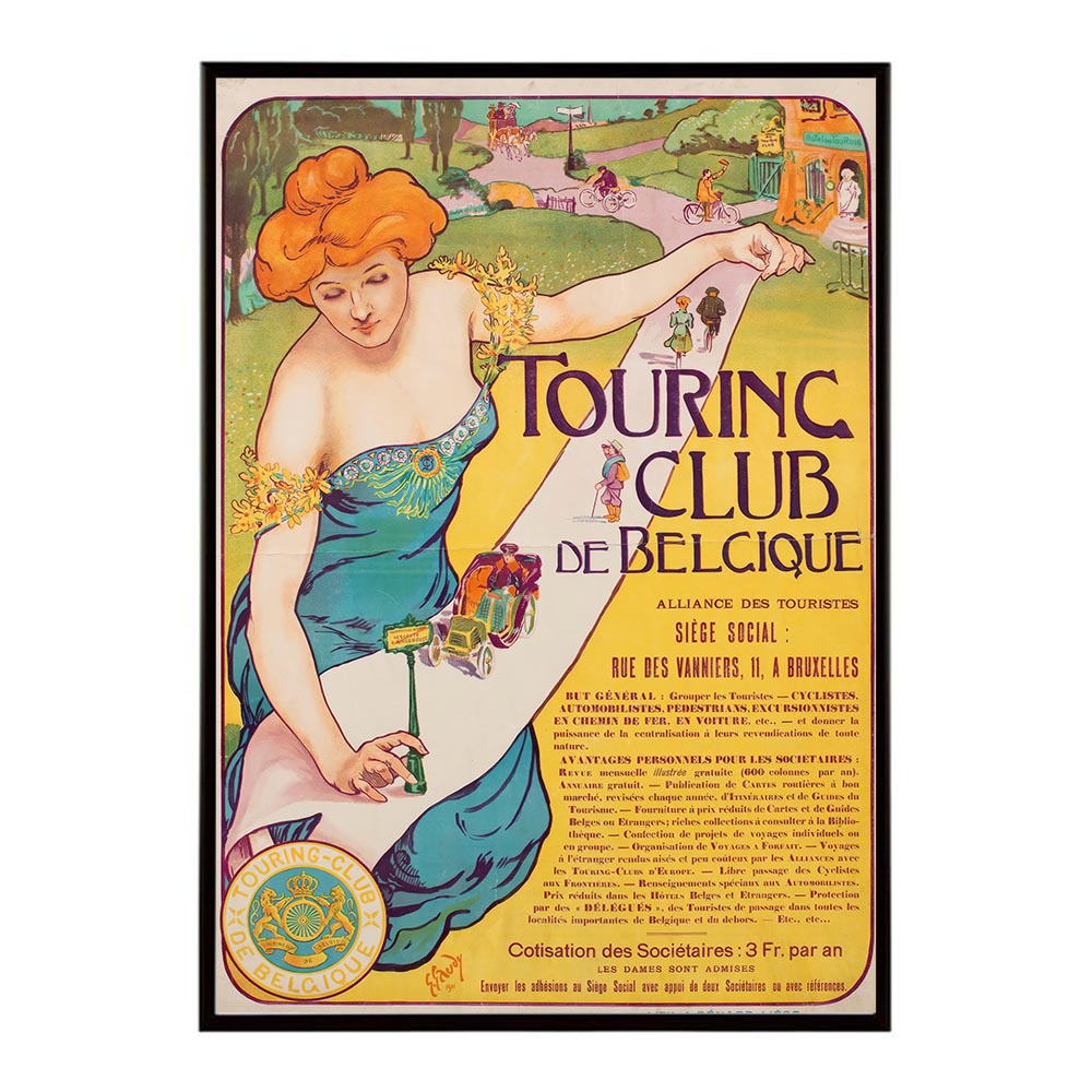 【楽天市場】Touring_Club_De_Belgique超古いポスター 復刻 デジタルリマスター 古典 アンティーク 中世 昭和 大正 ...