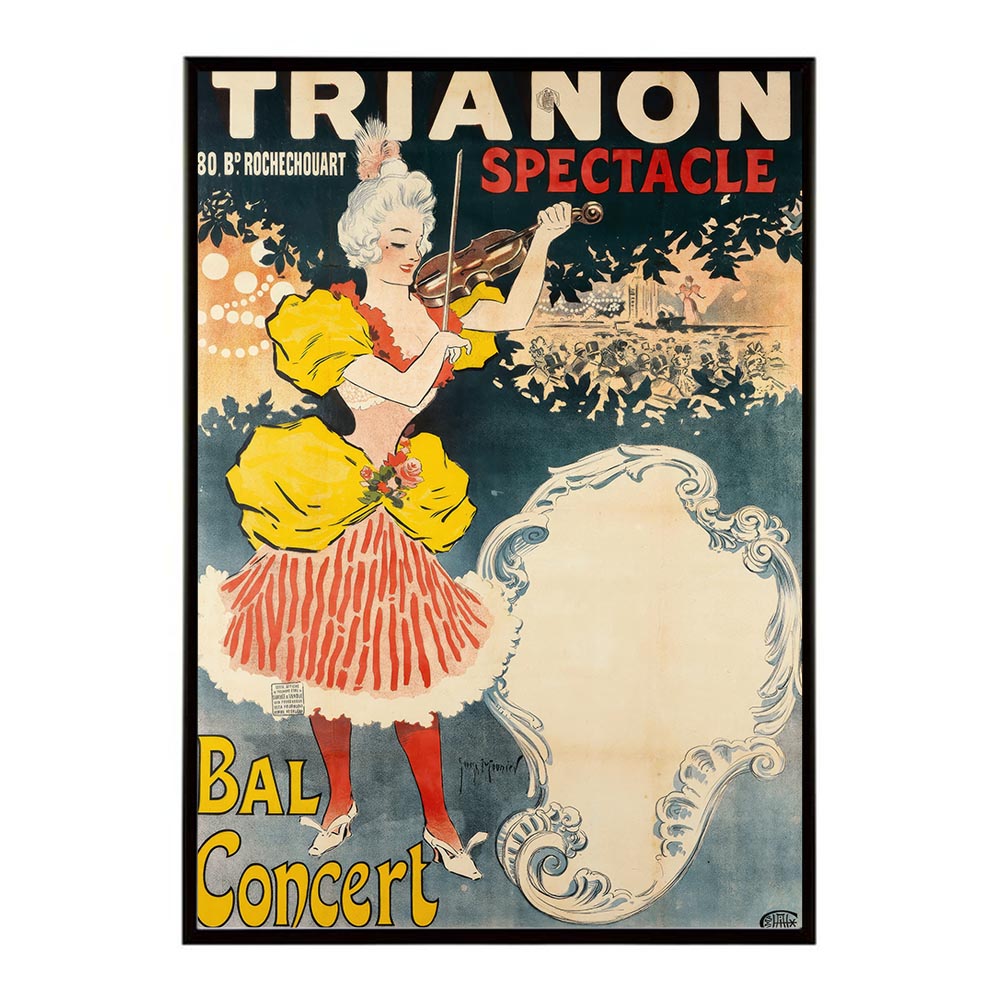 【楽天市場】Trianon 80, Bd Rochechouart Spectacle Bal Concert超古いポスター 復刻 デジタル ...