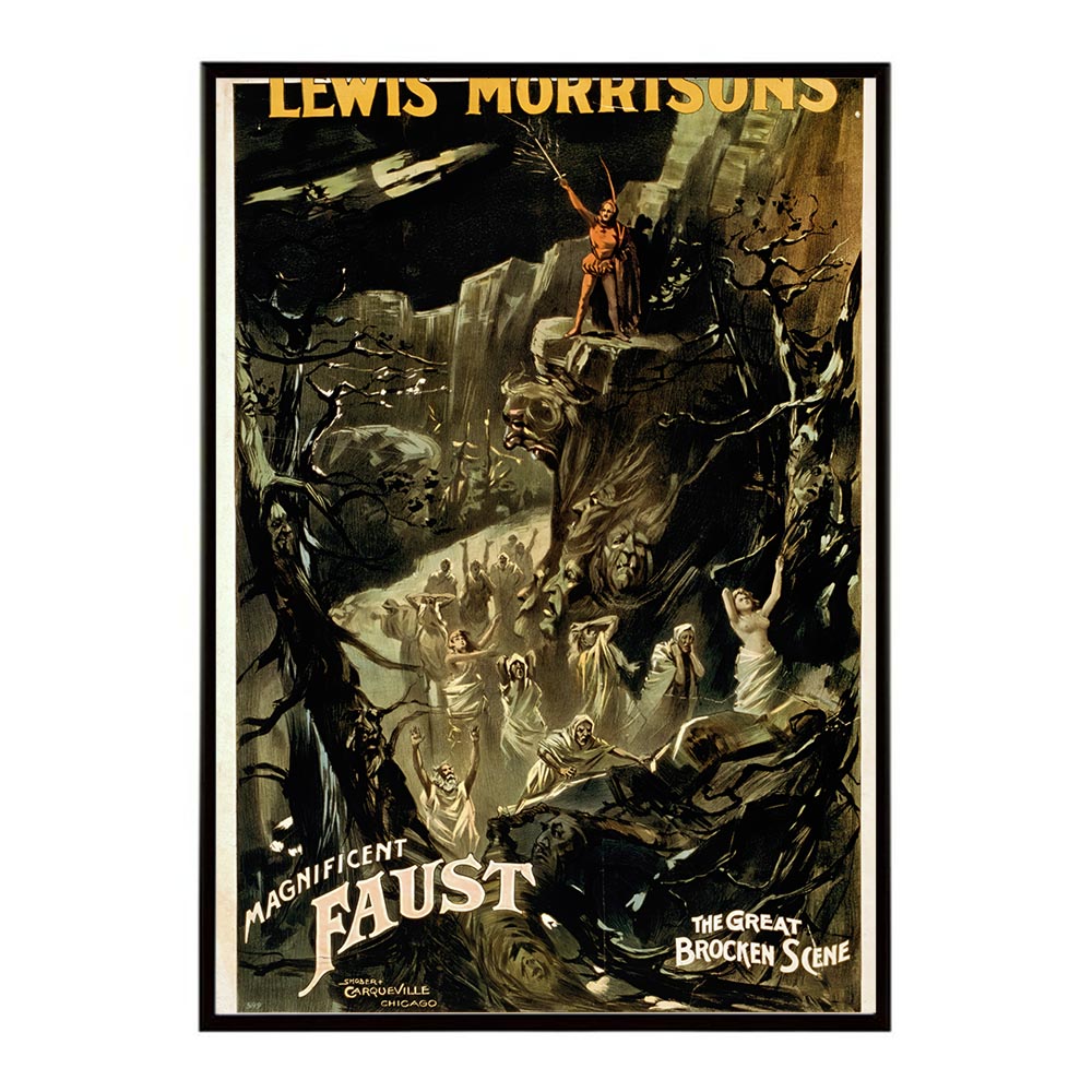 【楽天市場】Lewis Morrison’s magnificent Faust 超レトロ 古い 世界 ポスター インテリア クラシック 古典 ...