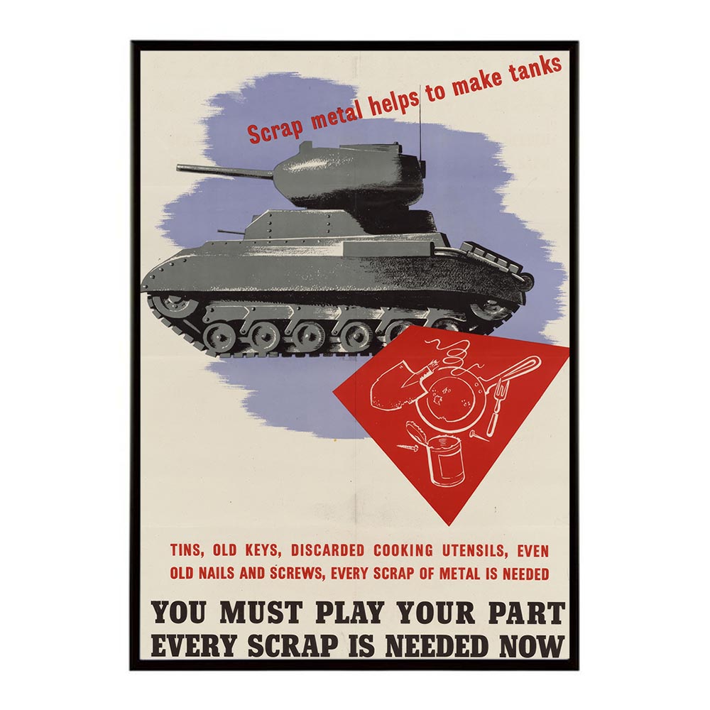 【楽天市場】Scrap_Metal_Helps_to_Make_Tanks 超レトロ 古い 世界 ポスター インテリア クラシック 古典 ...