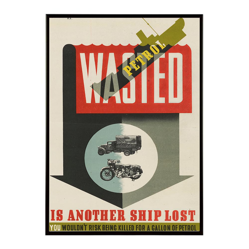 【楽天市場】Wasted_Petrol_is_Another_Ship_Lost 超レトロ 古い 世界 ポスター インテリア クラシック 古典 ...