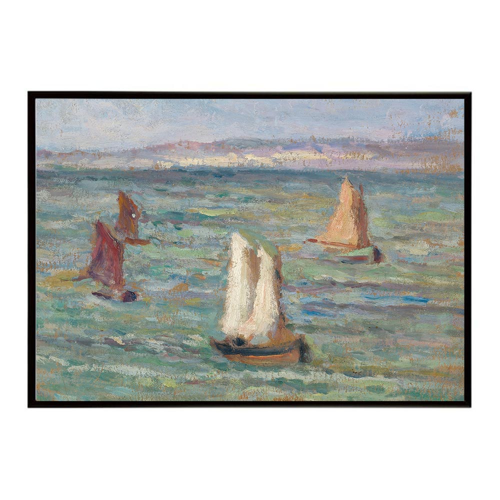 【楽天市場】世界の古い絵画 レトロポスター デジタルリマスターBateaux aux environs d’Honfleur インテリア a0 ...