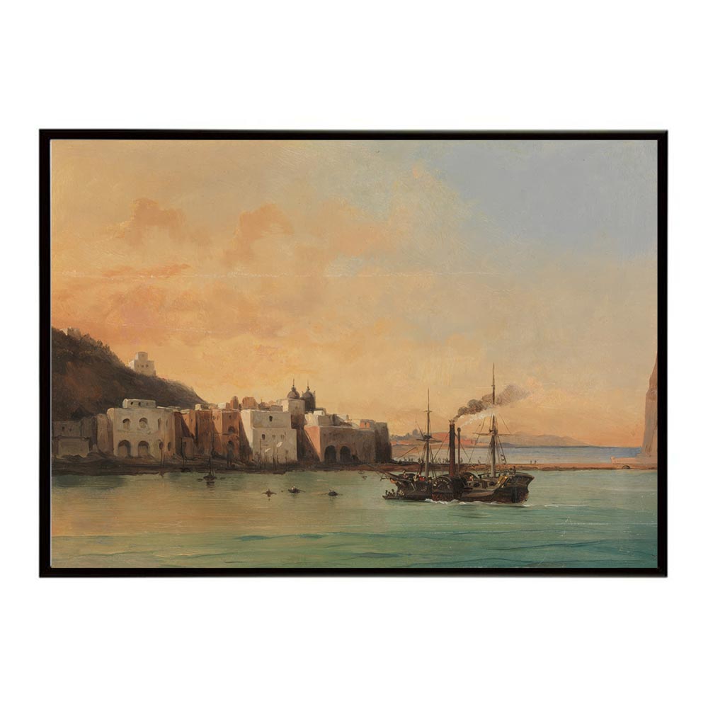 【楽天市場】世界の古い絵画 レトロポスター デジタルリマスターView of Ischia from the Sea インテリア a0 a1 ...