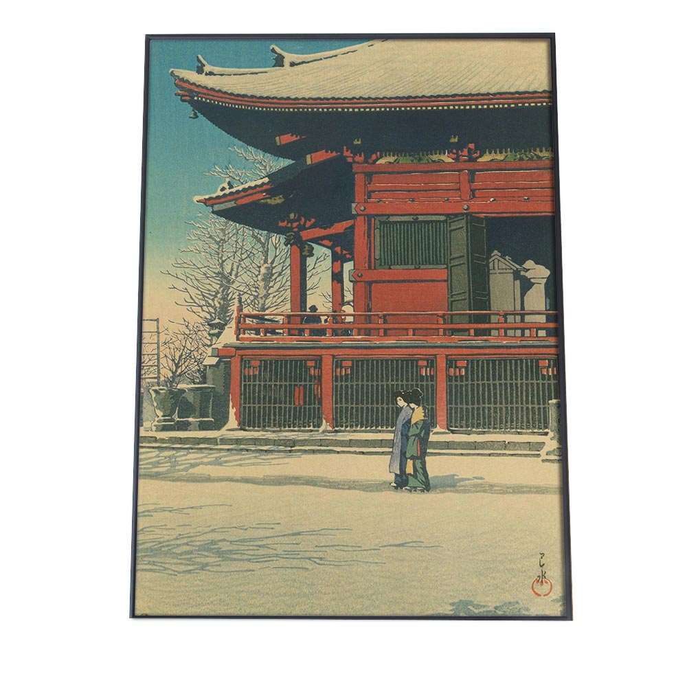 【楽天市場】川瀬巴水 かわせはすい 浮世絵 ポスター 2浅草観音の雪晴 複製 レプリカ 名画 デジタルリマスター レトロ絵画 絵師 インテリア
