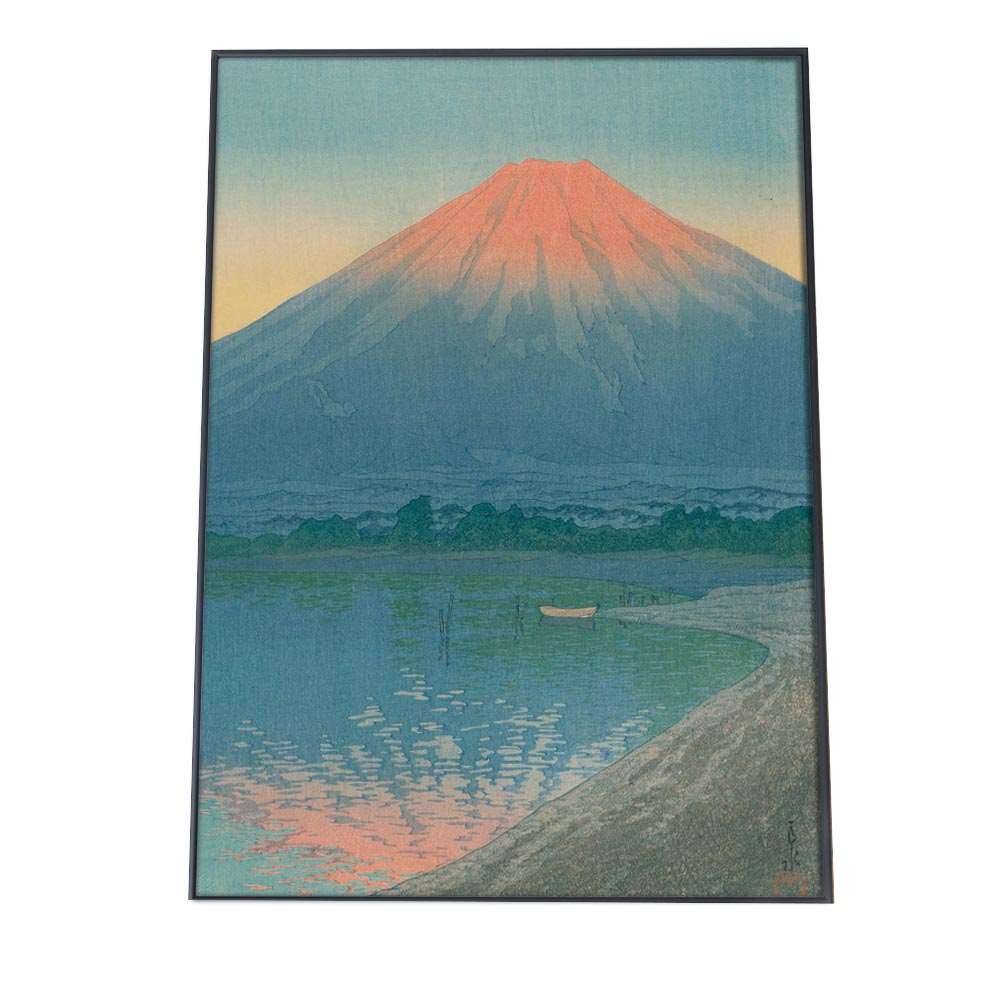 【楽天市場】川瀬巴水 かわせはすい 浮世絵 ポスター 42山中湖の暁 複製 レプリカ 名画 デジタルリマスター レトロ絵画 絵師 インテリア
