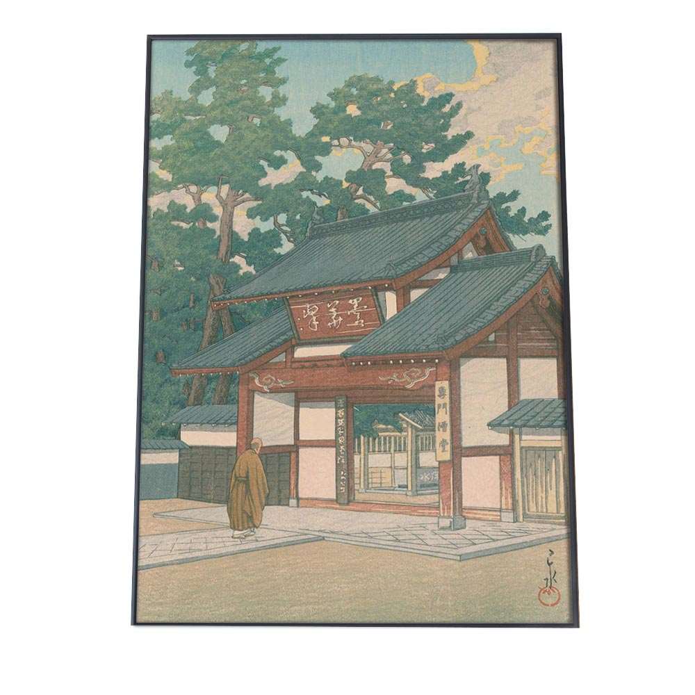 【楽天市場】川瀬巴水 かわせはすい ポスター 38鳴海 瑞泉寺 複製 レプリカ 名画 デジタルリマスター レトロ絵画 絵師 浮世絵 和 日本