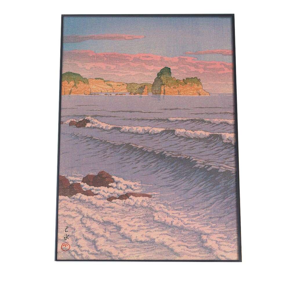 【楽天市場】川瀬巴水 かわせはすい ポスター 43後志美国(朝海) 複製 レプリカ 名画 デジタルリマスター レトロ絵画 絵師 浮世絵 和