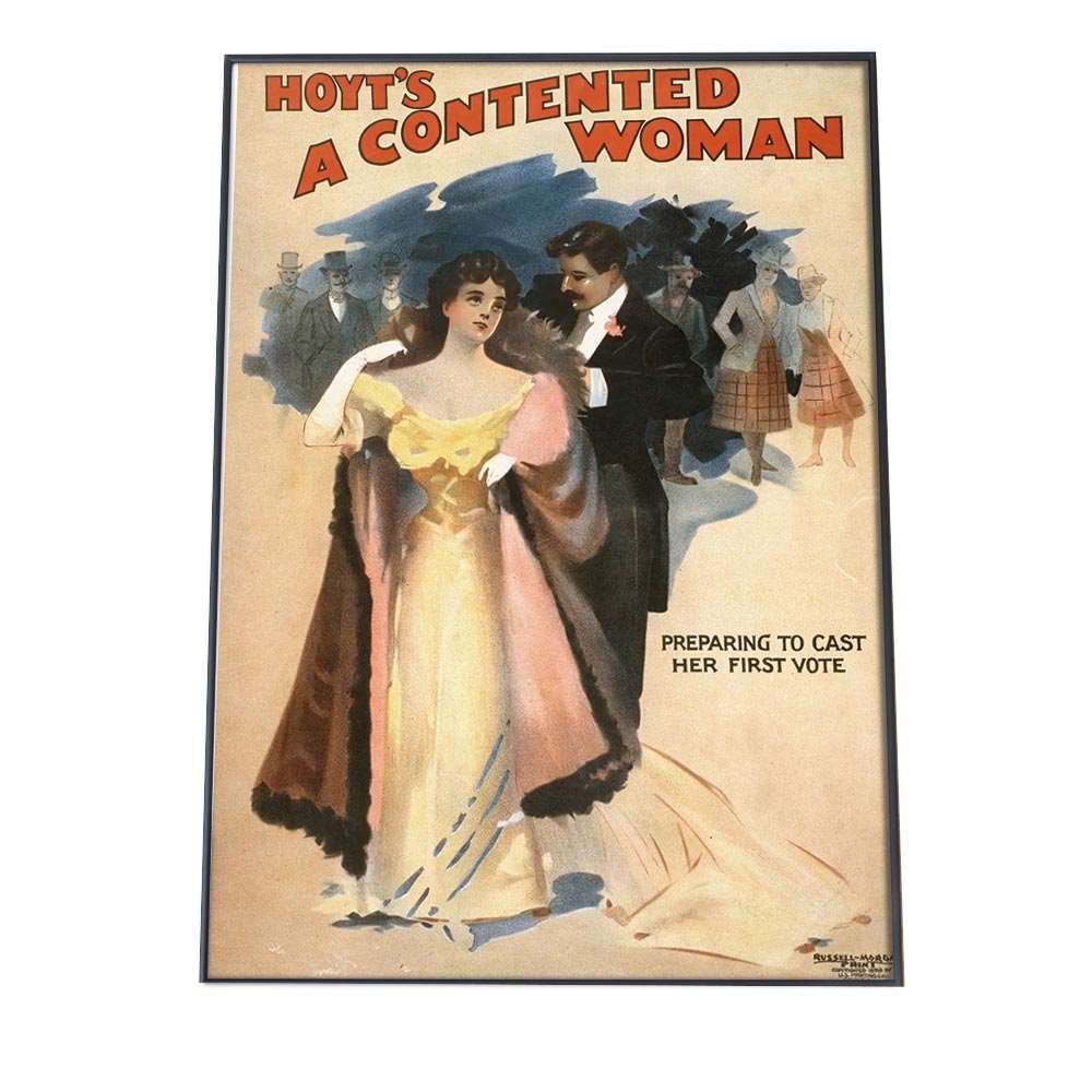 【楽天市場】海外 レトロ ポスター Hoyt’s A contented woman (1898) レトロ ポスター デジタルリマスター済 ...