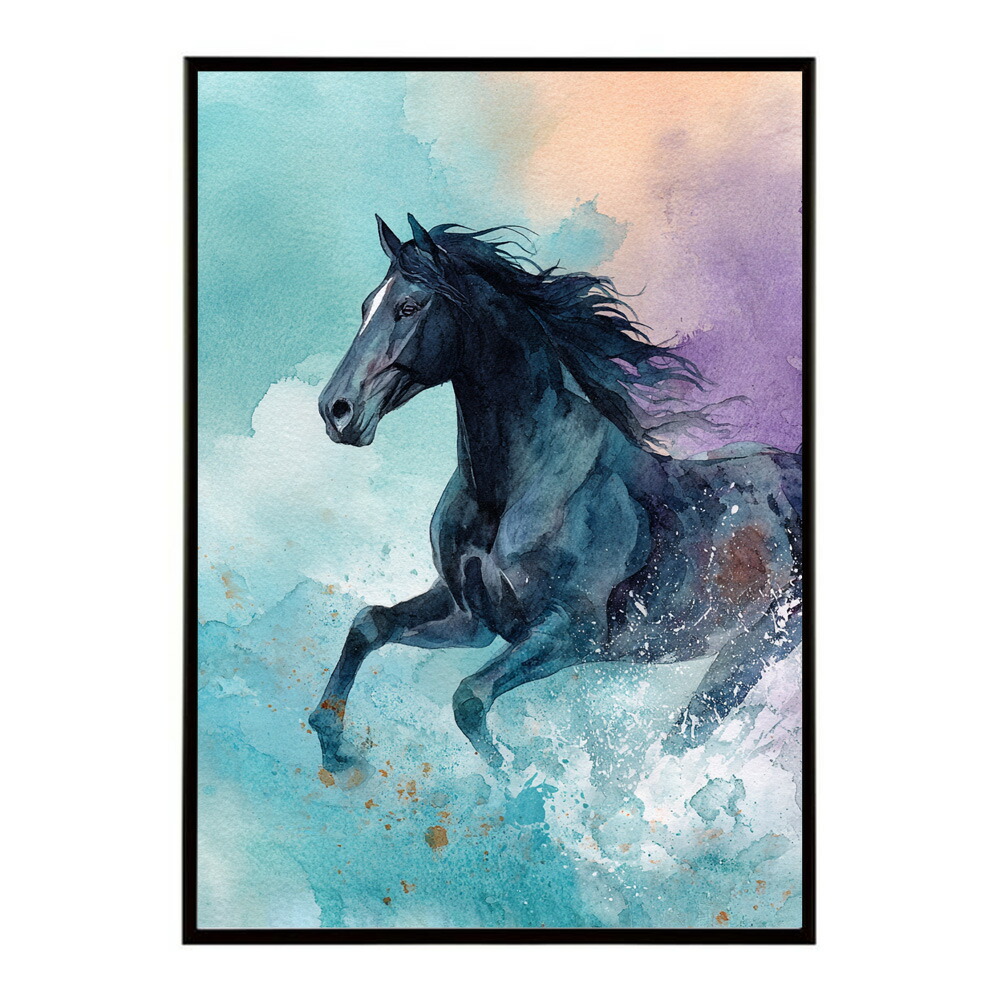 【楽天市場】馬 ホース 絵 絵画 写真 動物 アニマル 北欧 ポップ アート 手書き 安い ポスター インテリア おしゃれ プリントポスター ...