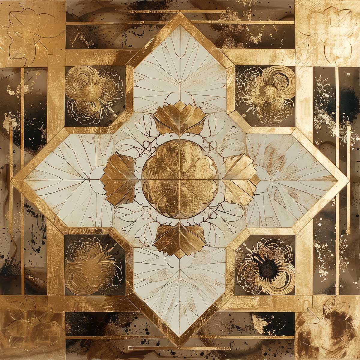 【楽天市場】八角形 アートポスター 風水 シンボル デザイン 装飾 バランス ハーモニー 正方形ポスター 四角 デザイン ポスター スクエア ...