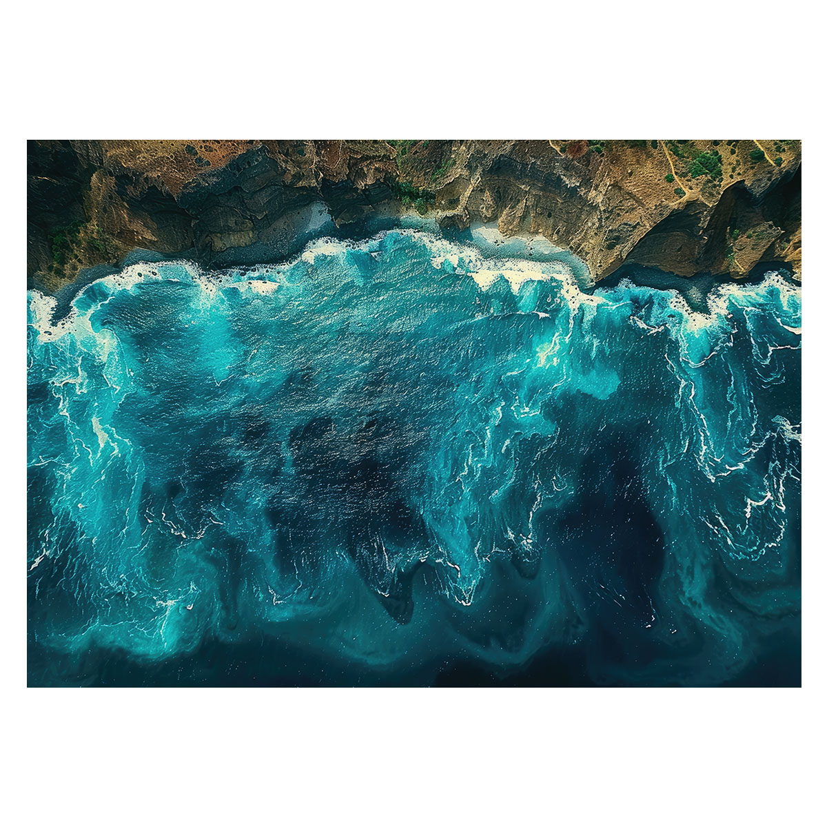 【楽天市場】ブルーオーシャン 波 海 水平線 海系 サーフ ポスター 用紙とサイズが選べる 波 ビーチ 海岸 オーシャン ブルー 景色 ...