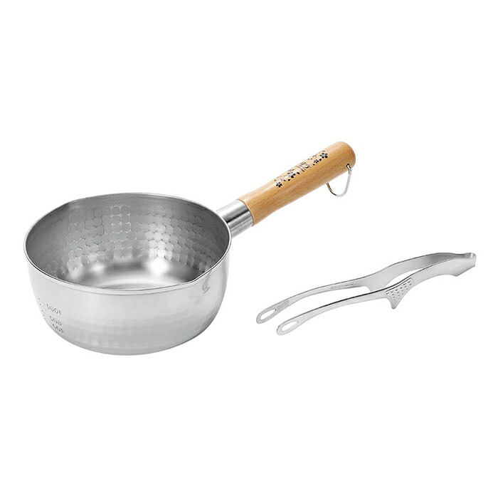 【楽天市場】【p5倍!!クーポンあり☆大感謝祭】 雪平鍋 IH対応 18cm ステンレス トング付き 燕三条 日本製：インテリアショップM