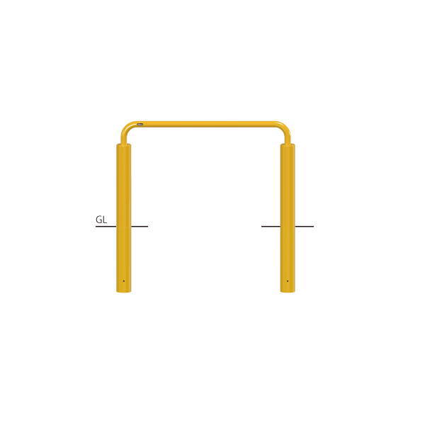 サンポール コンクリート充填アーチ 固定式 FAA-12U125-850J Y W C 支柱:φ114.3 t4.5 上部パイプ:φ48.6 ...