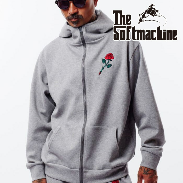 【楽天市場】SOFTMACHINE (ソフトマシーン)ALONE JERSEY HOODED【ジップパーカー】【ブラック グレー タトゥー】【2024 AUTUMN&WINTER ...