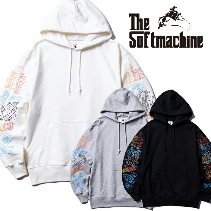 【楽天市場】SOFTMACHINE (ソフトマシーン)WAY OF LIVING HOODED【パーカー】【ブラック ホワイト グレー タトゥー】【2024 SPRING&SUMMER ...